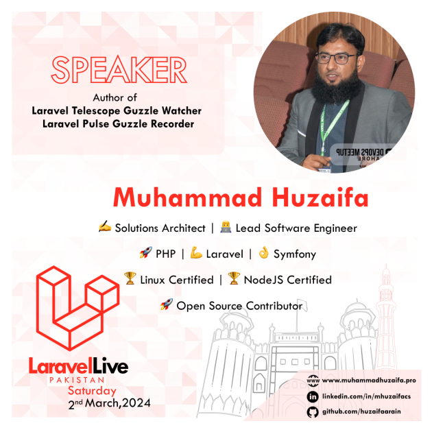 Welcome - Muhammad Huzaifa (Principal Software Engineer, Full Stack Laracasts Laravel Architect)